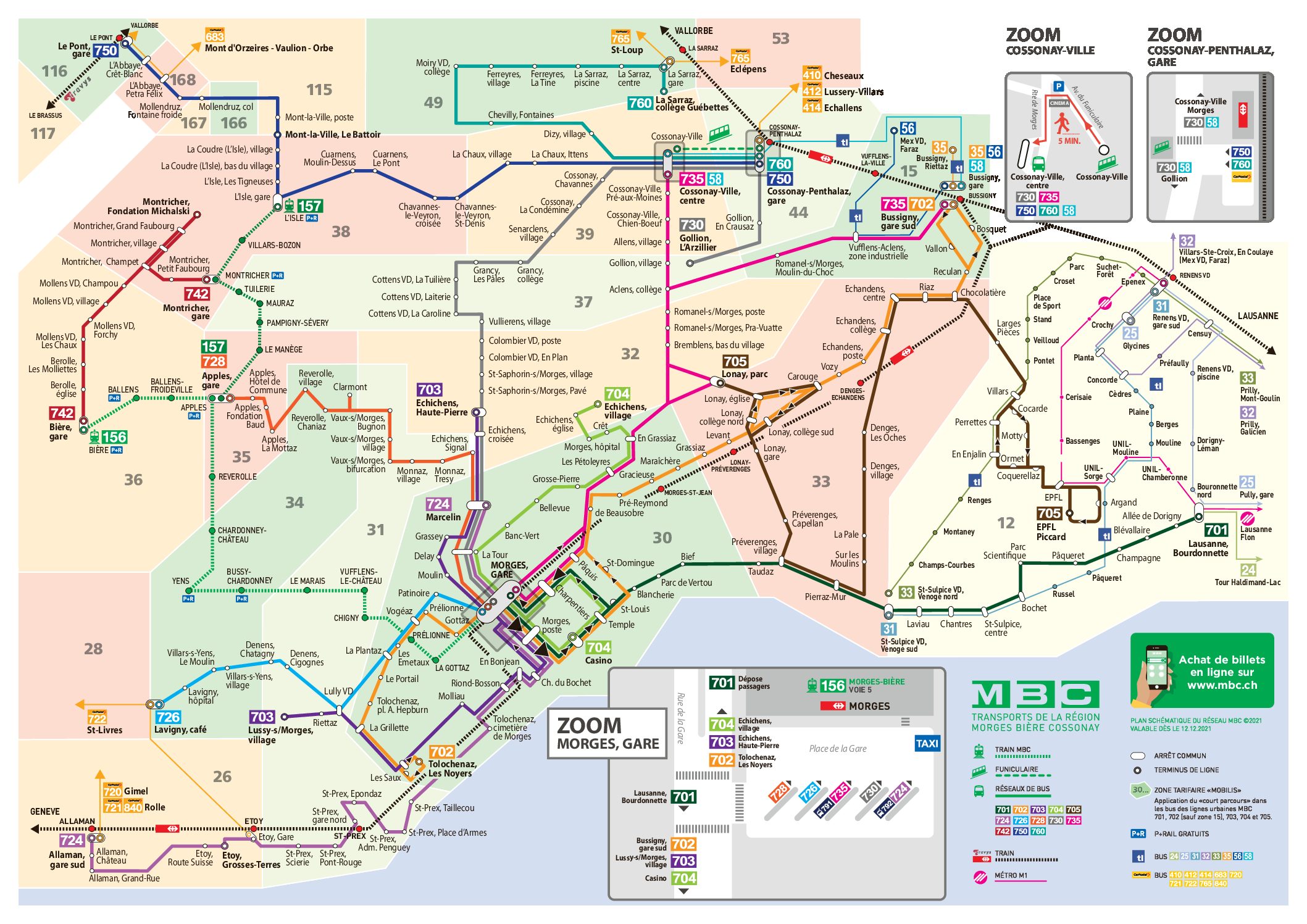 Plan de réseau - MBC 2022 - Société Coopérative de la Mottaz